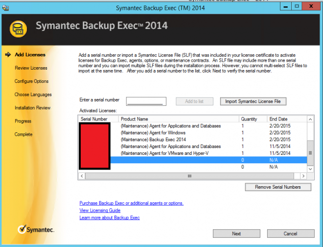 Solved Backup Exec 2014 Renewal License Not Available Vox